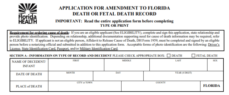 Correct or Amend a Florida Death Certificate [5-Step Guide]